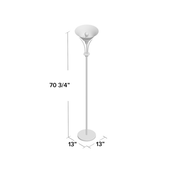 Winston Porter Carlese 71 Torchiere Floor Lamp And Reviews Wayfair